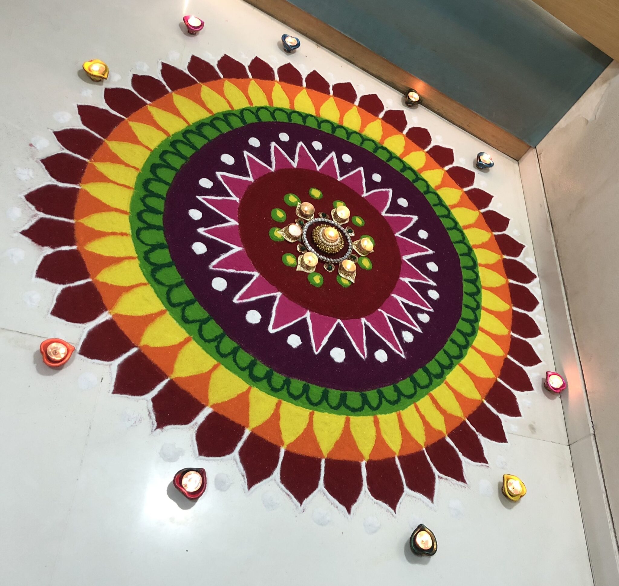 50+ Best Free Hand Simple Rangoli Designs for Diwali – It'sMyBengaluru