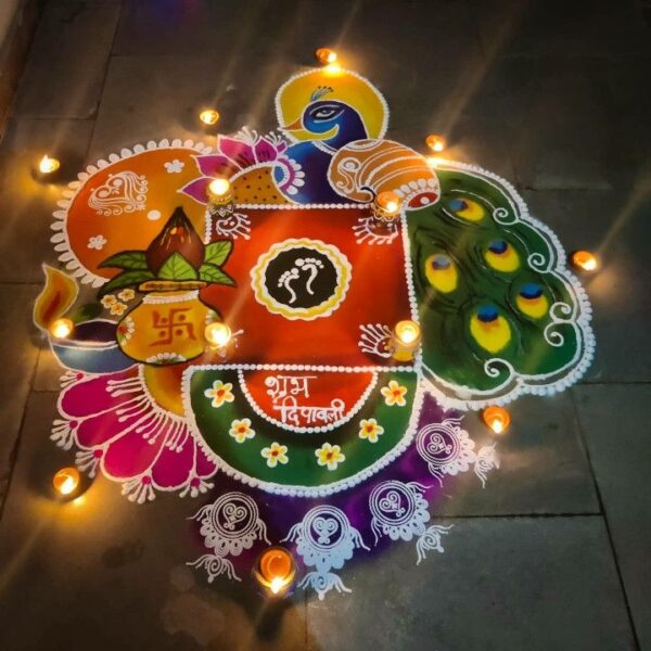 50+ Best Free Hand Simple Rangoli Designs for Diwali – It'sMyBengaluru